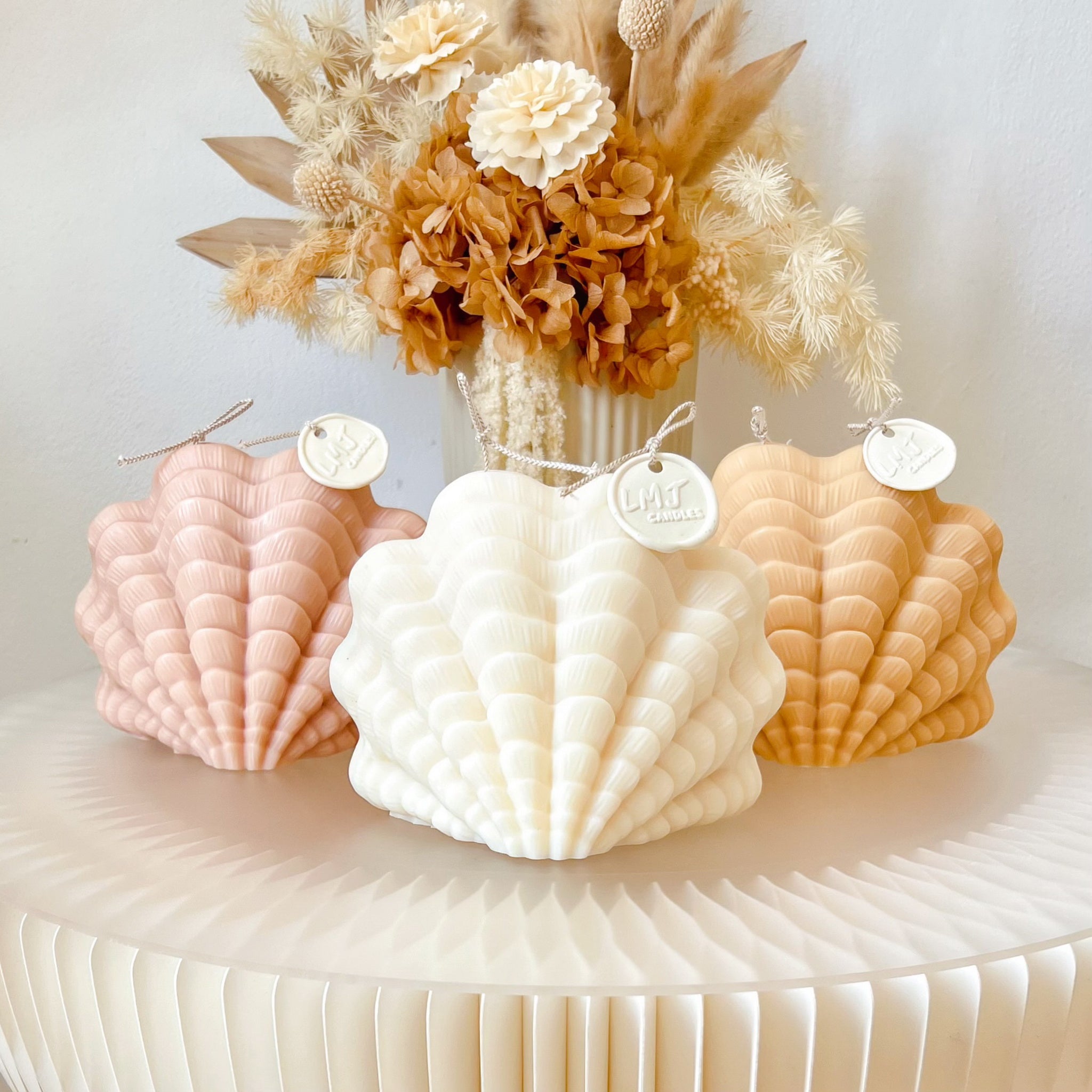 Large Shell Shaped Scented Soy Candle, Home Décor - LMJ Candles