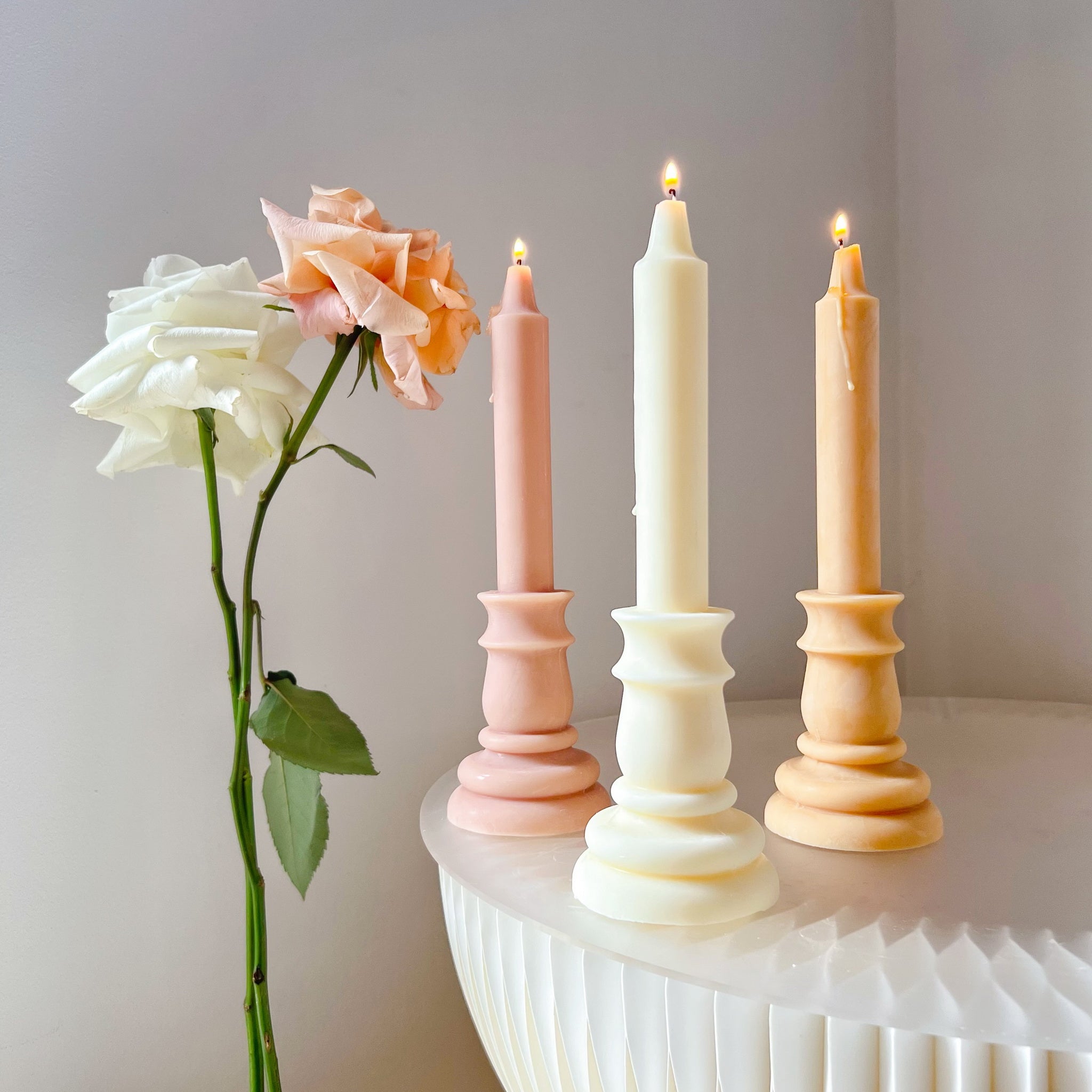 Retro Scented Pillar Candle, Church Candle - LMJ Candles