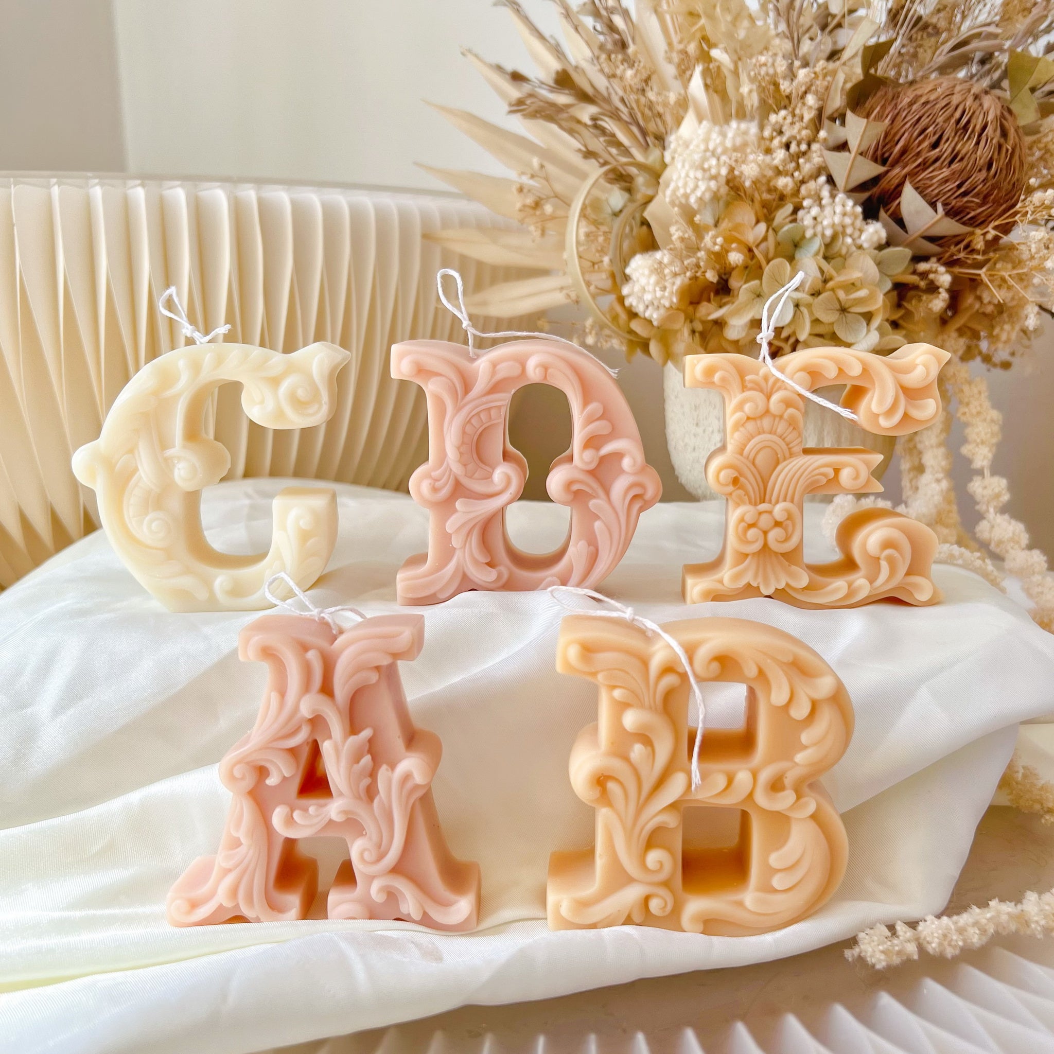 Vintage Alphabet Letter Candle, Personalized Gift - LMJ Candles